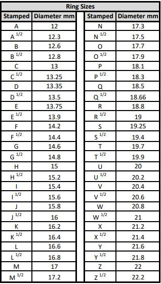 Ring Sizing guide – Miky Rose
